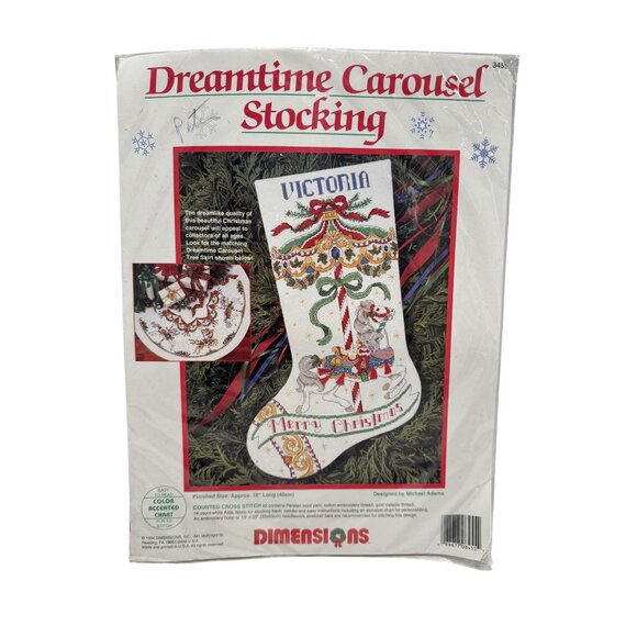 Dimensions | Other | New Vtg Dimensions Dreamtime Carousel Christmas ...